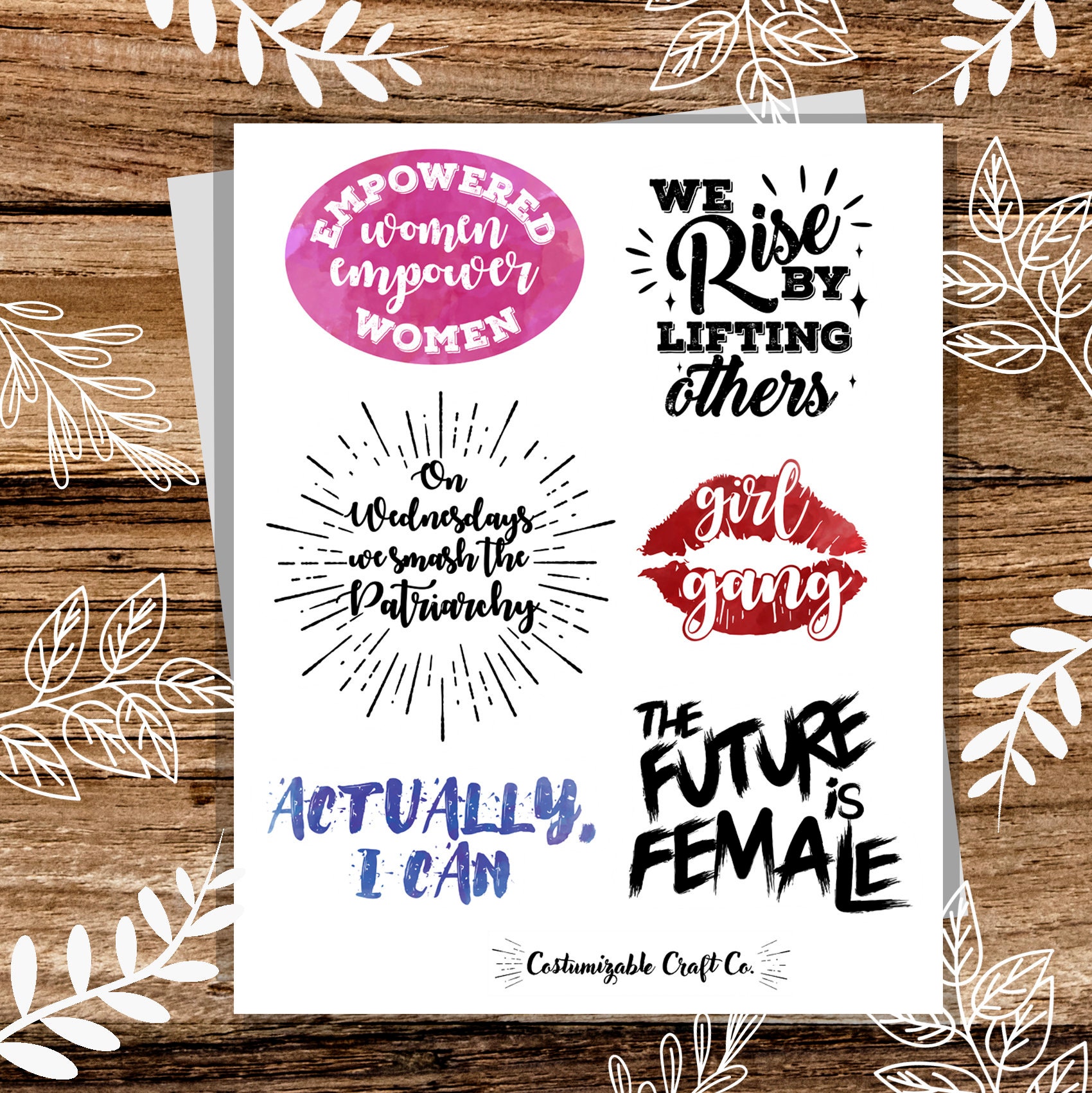 2-pack Girl Power/feminist Stickers for Journal or Planner - Etsy