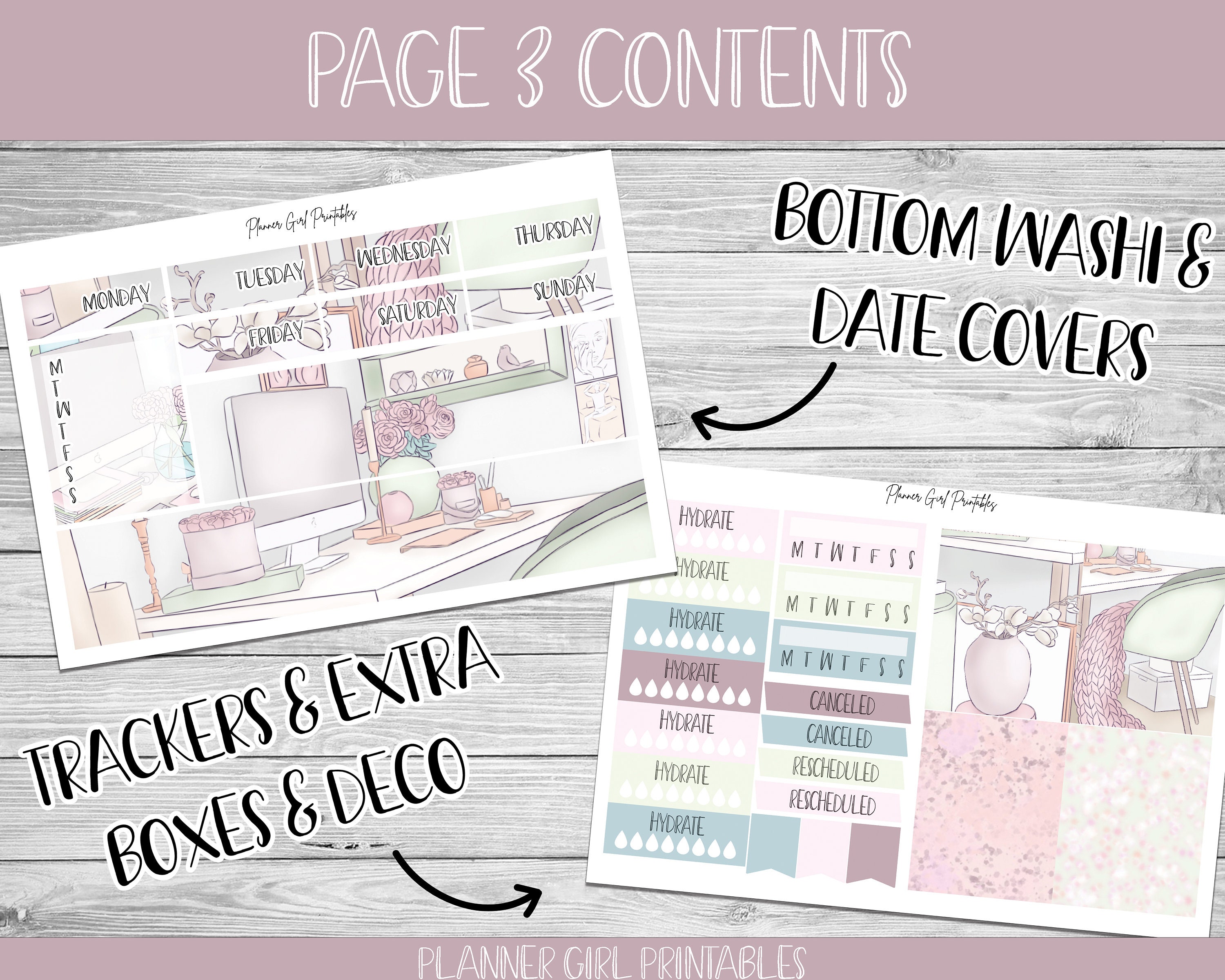 PRINTABLE Standard Vertical Planner Stickers Weekly Kit | Etsy