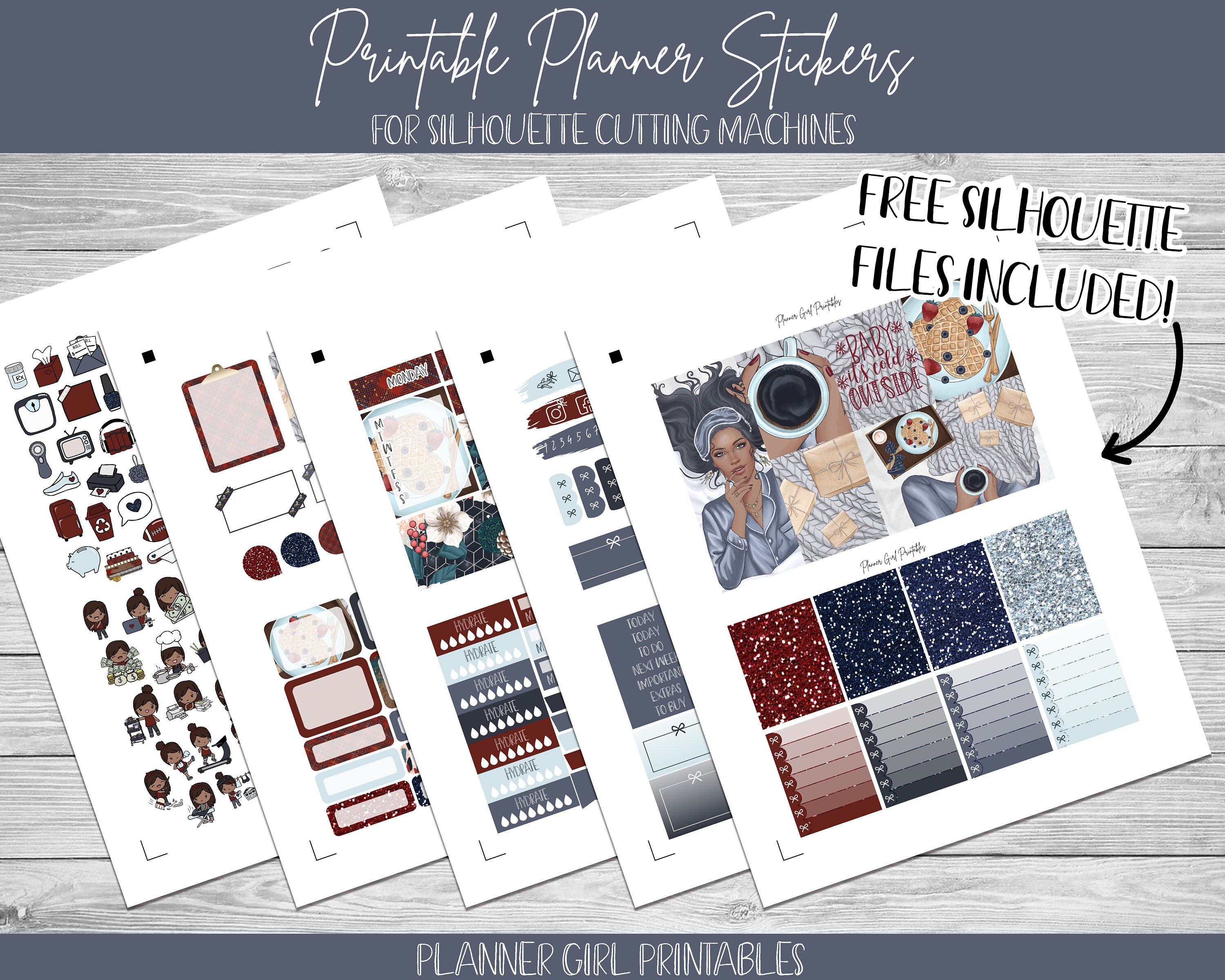PRINTABLE Standard Vertical Planner Stickers Weekly Kit | Etsy