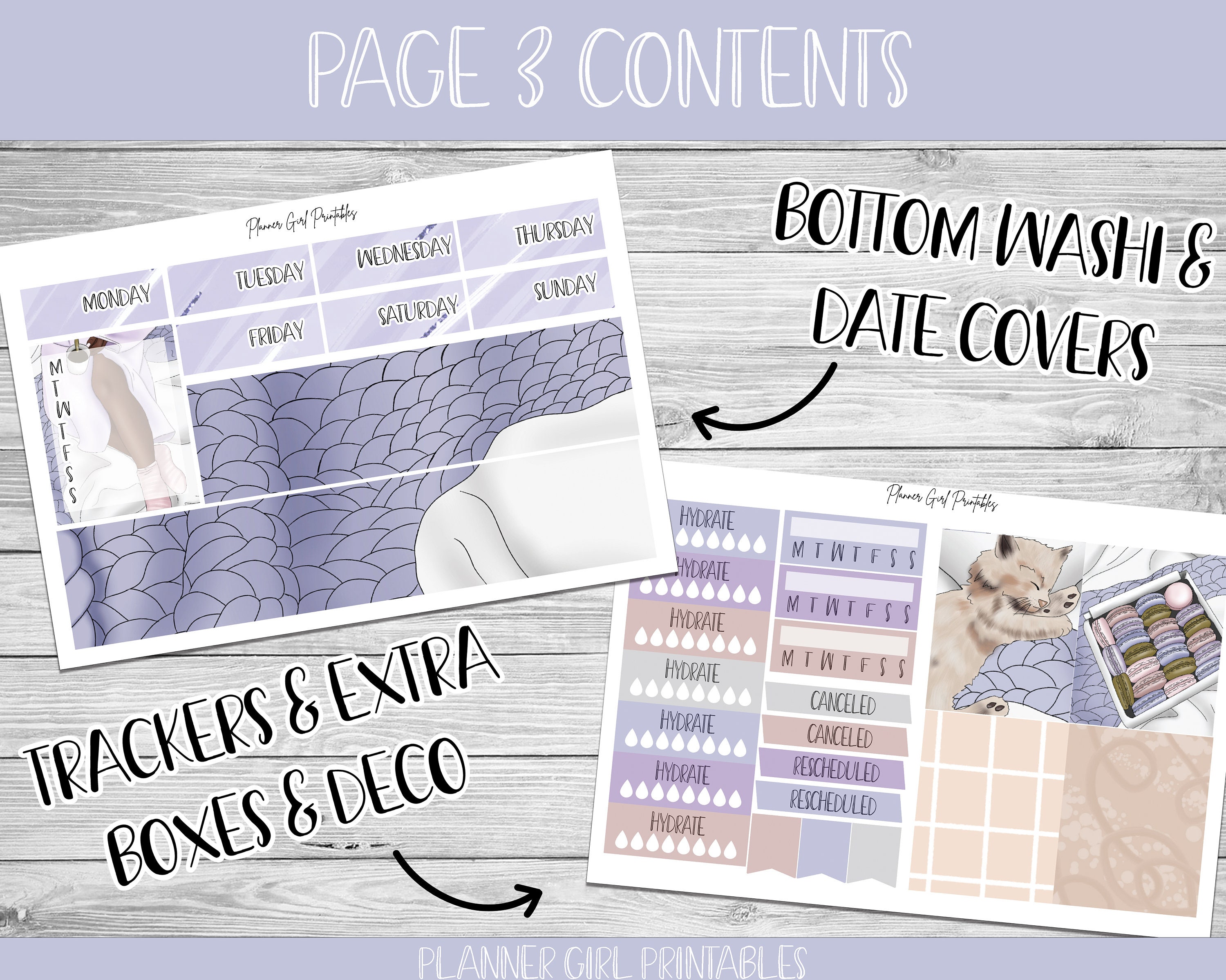 PRINTABLE Standard Vertical Planner Stickers Weekly Kit Lazy | Etsy