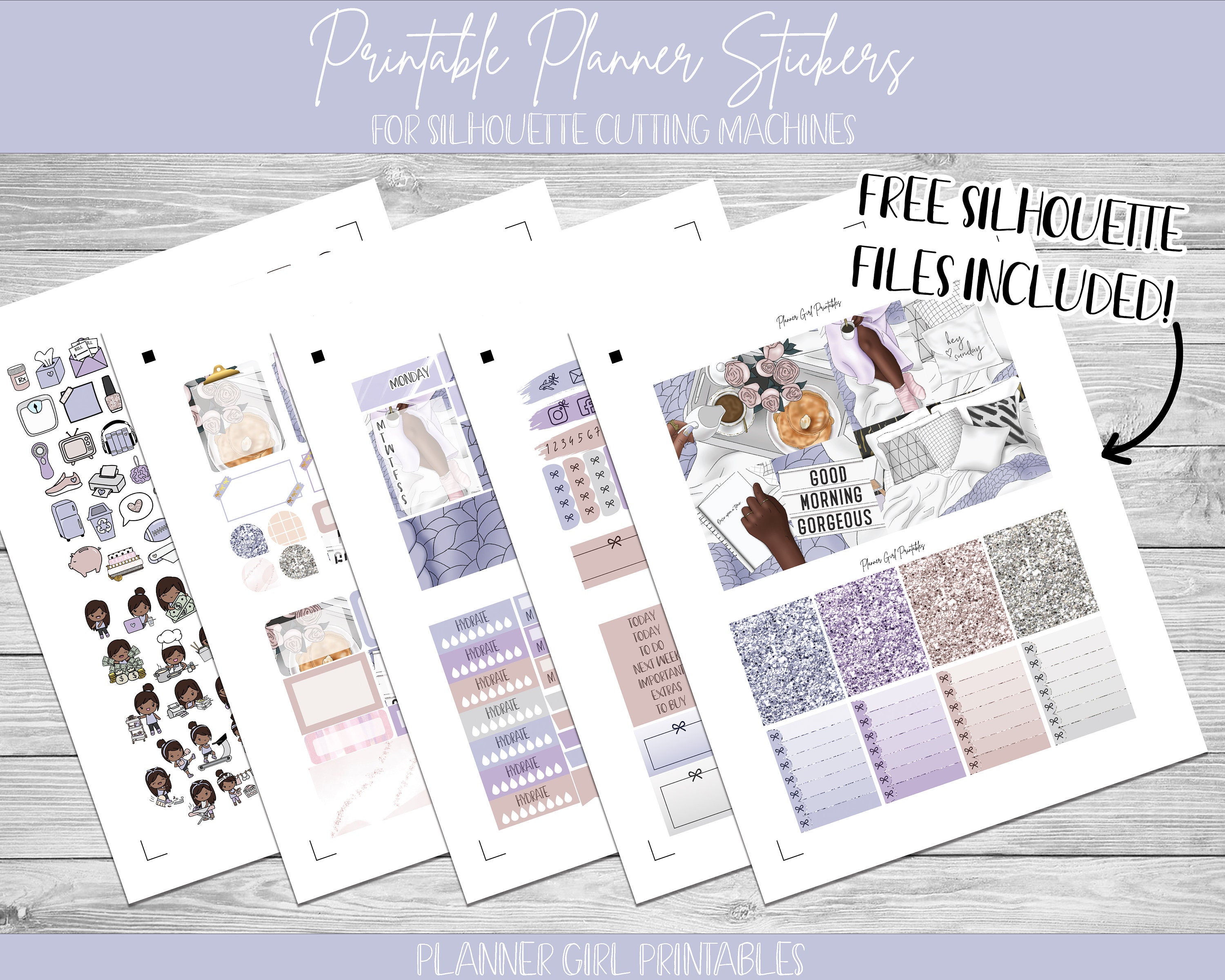 PRINTABLE Standard Vertical Planner Stickers Weekly Kit Lazy | Etsy