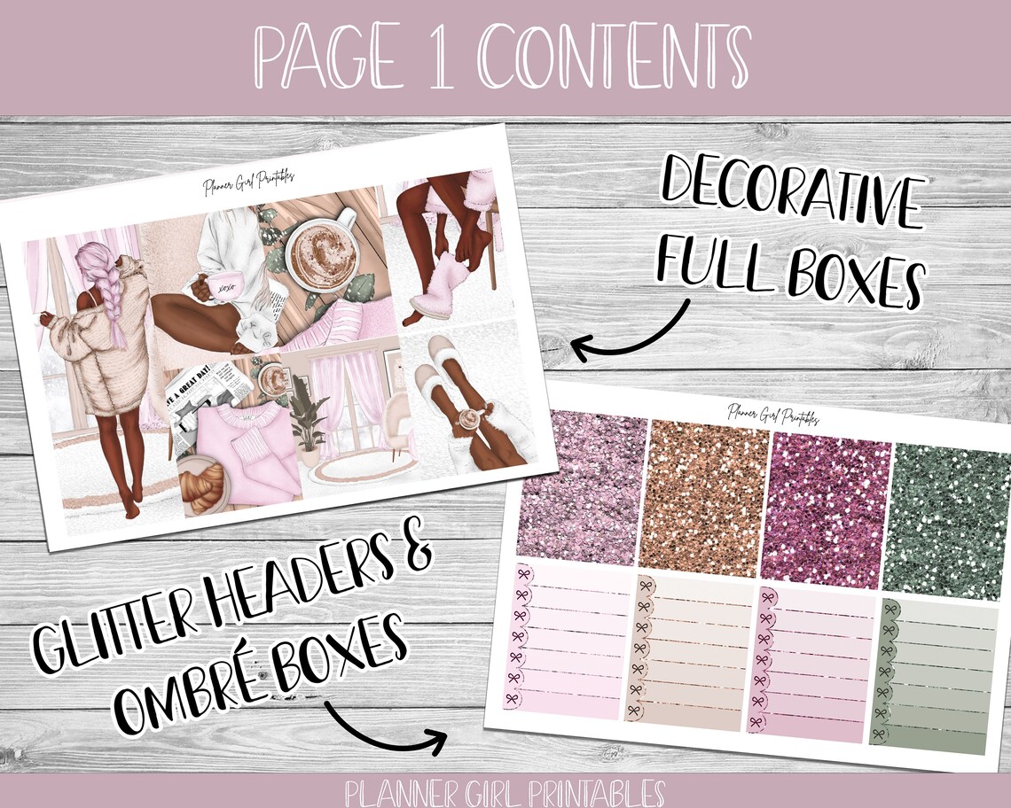 PRINTABLE Standard Vertical Planner Stickers Weekly Kit Cozy | Etsy