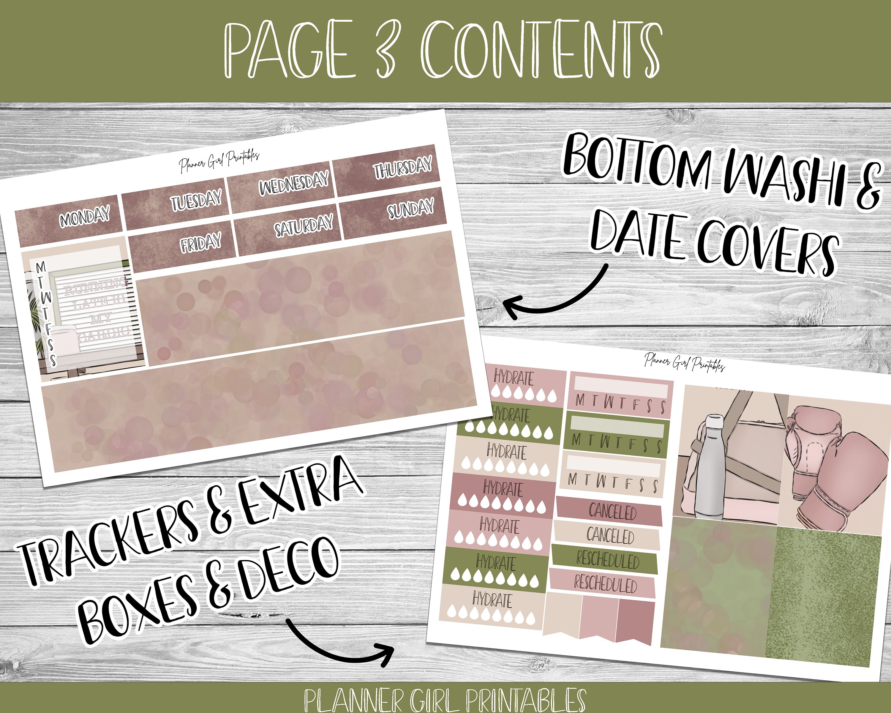 PRINTABLE Standard Vertical Planner Stickers Weekly Kit | Healthy ...