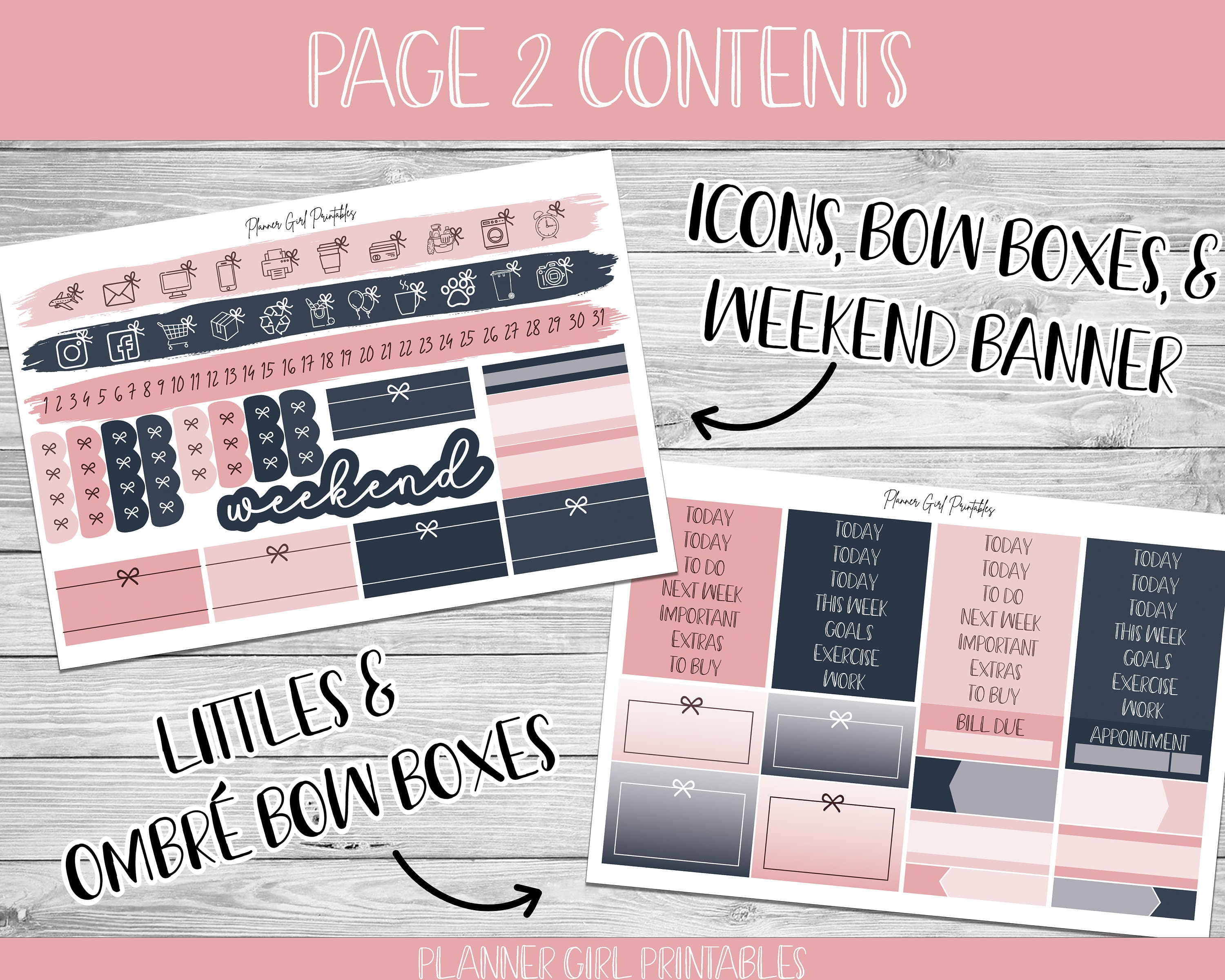 PRINTABLE Standard Vertical Planner Stickers Weekly Kit Miss - Etsy