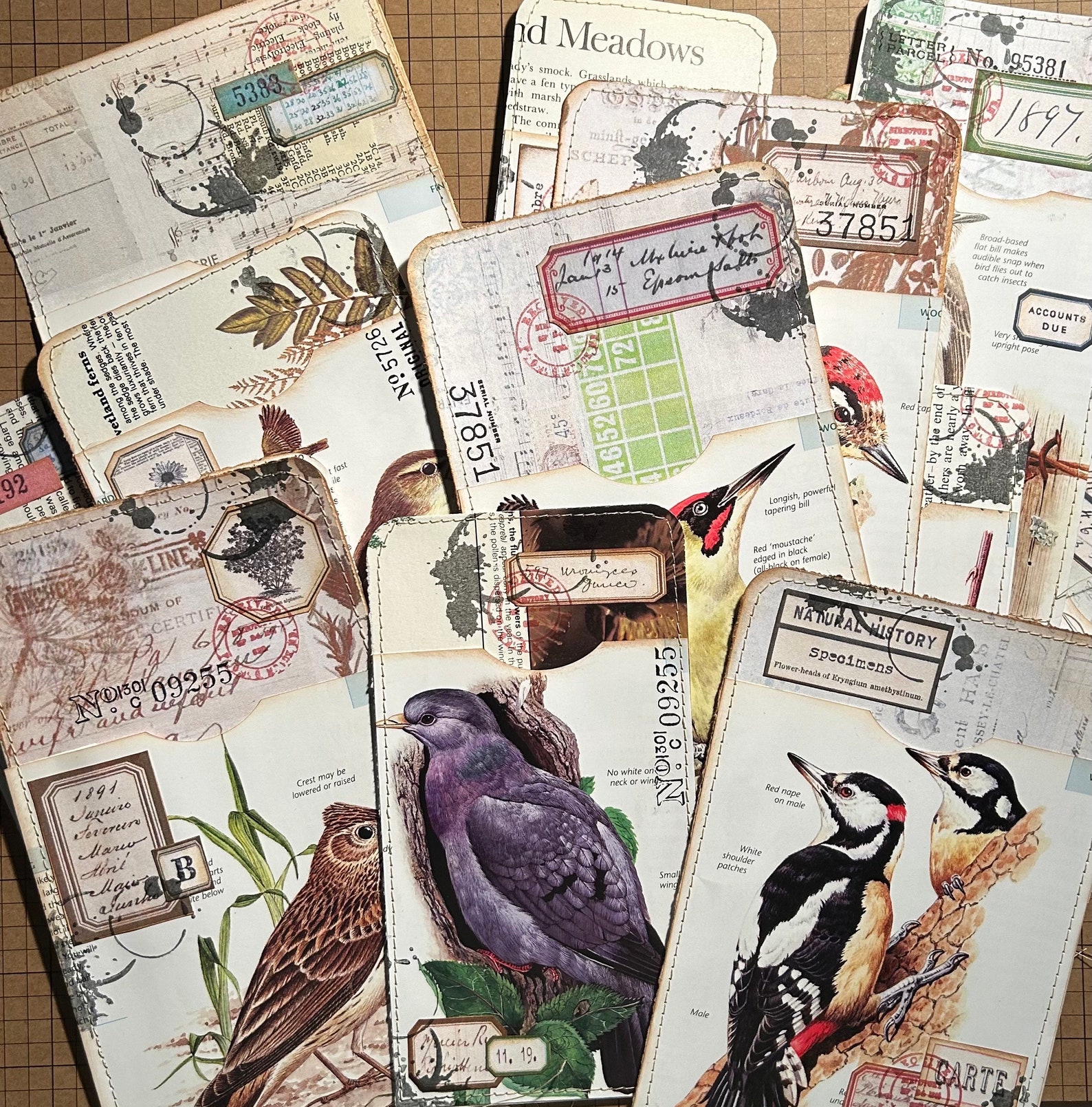 Handmade Junk Journal Pockets. Lucky Dip 6 Pack. Junk Journal Supplies ...