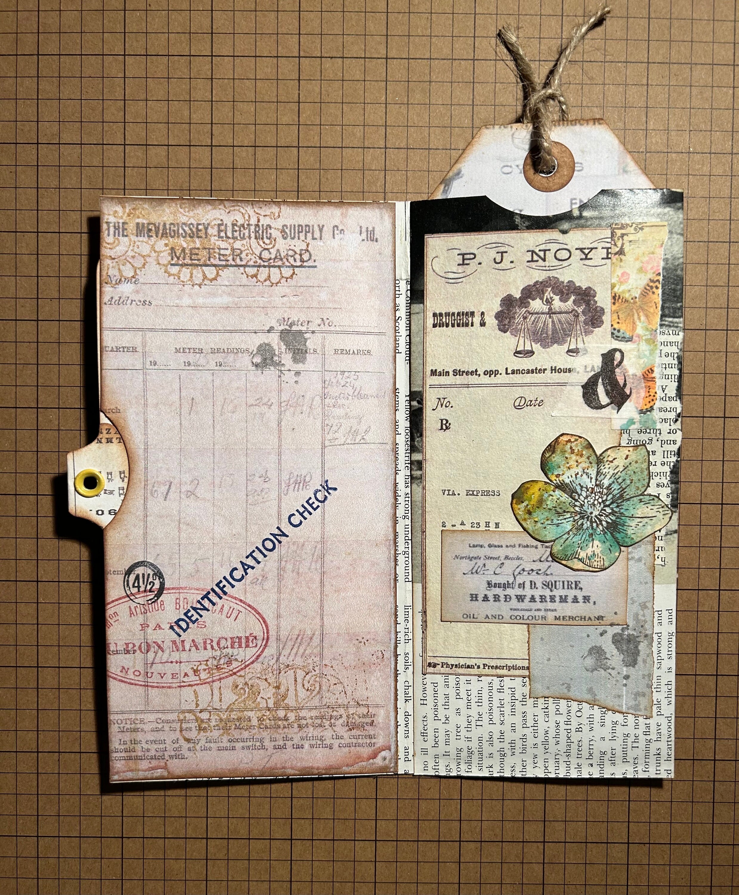 Lucky Dip Loaded Bookpage Journal Flip Pocket With Included Handmade Ephemera. - Etsy