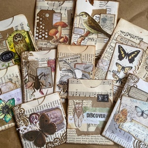 Handmade Junk Journal Pockets. 10 Pack. Junk Journal Supplies. Vintage ...