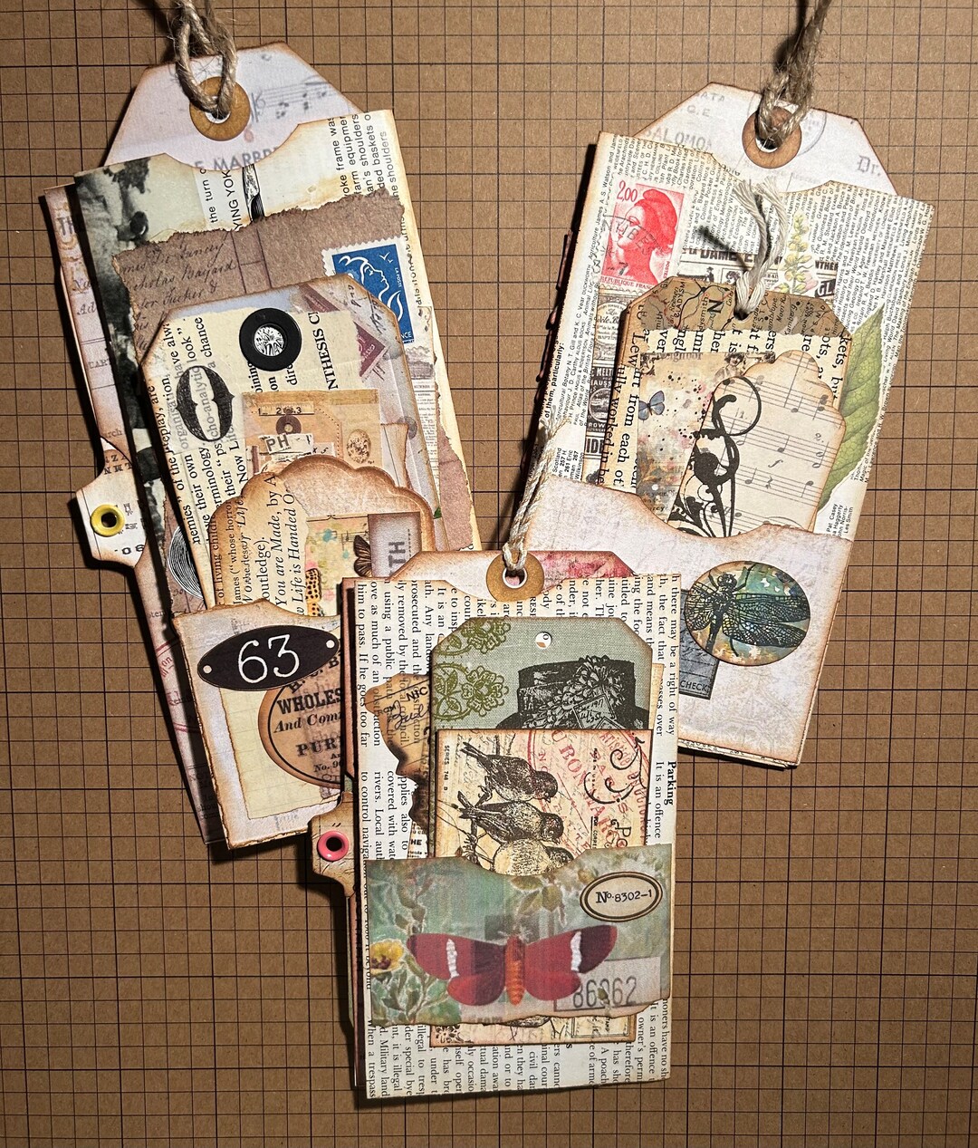 Lucky Dip - Loaded Bookpage Journal Flip Pocket With Included Handmade Ephemera. - Etsy