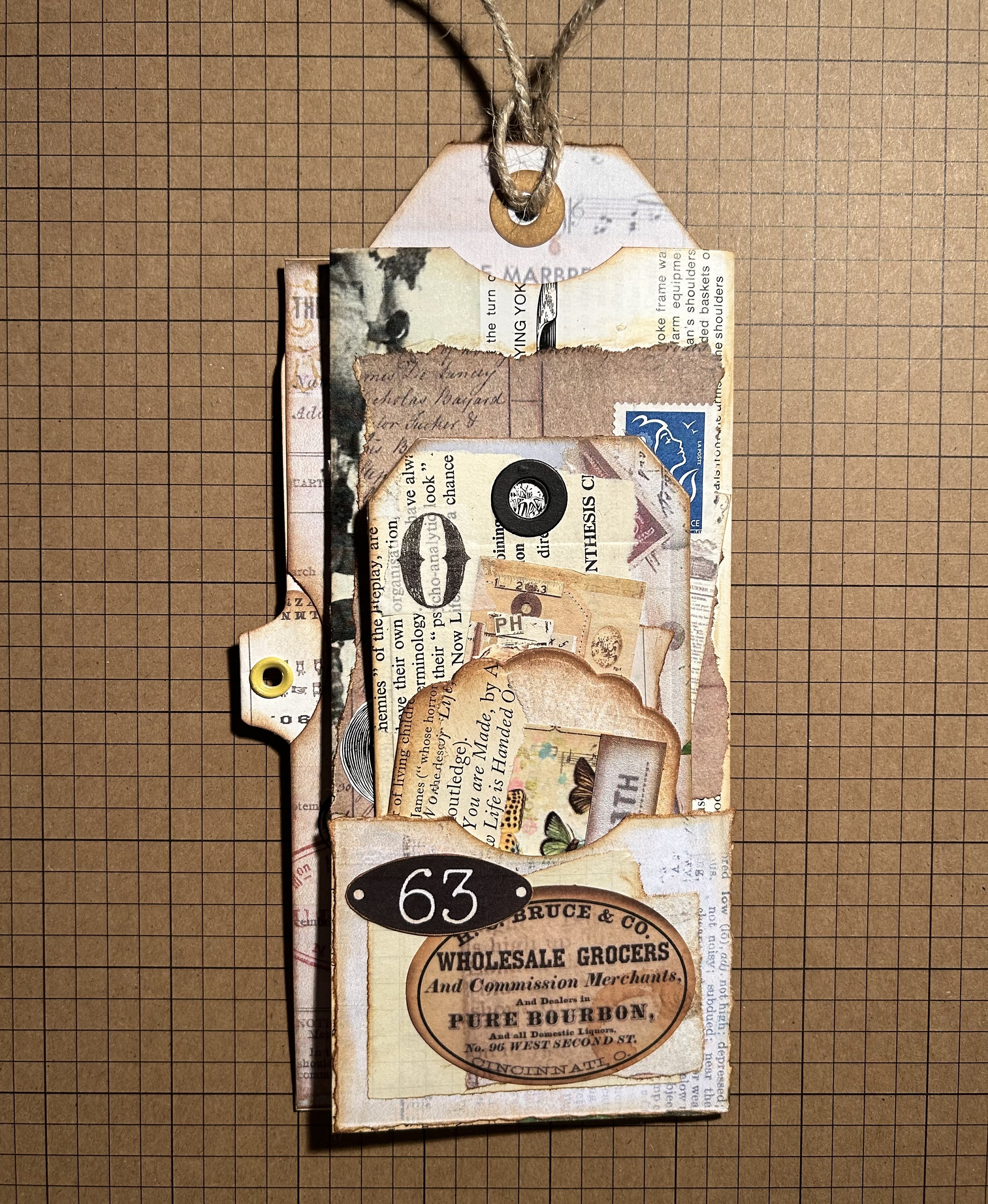 Lucky Dip Loaded Bookpage Journal Flip Pocket With Included Handmade Ephemera. - Etsy