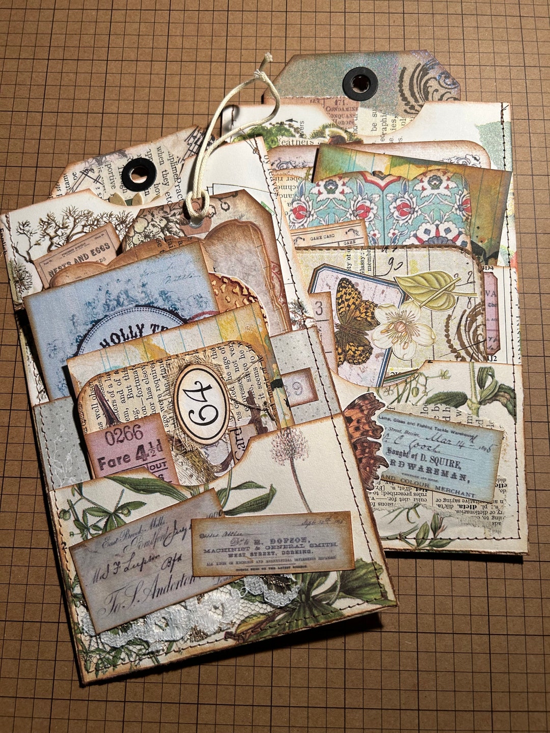 Loaded Journal Pocket With Included Handmade Ephemera. Handmade Ephemera Pocket. - Etsy Canada