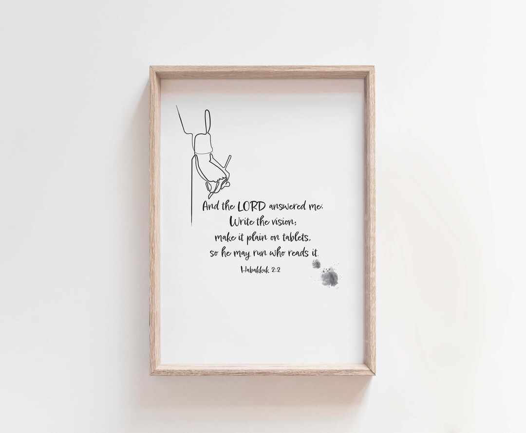 Habakkuk 2:2 | Write the Vision | Bible Verse | Illustration Printable ...