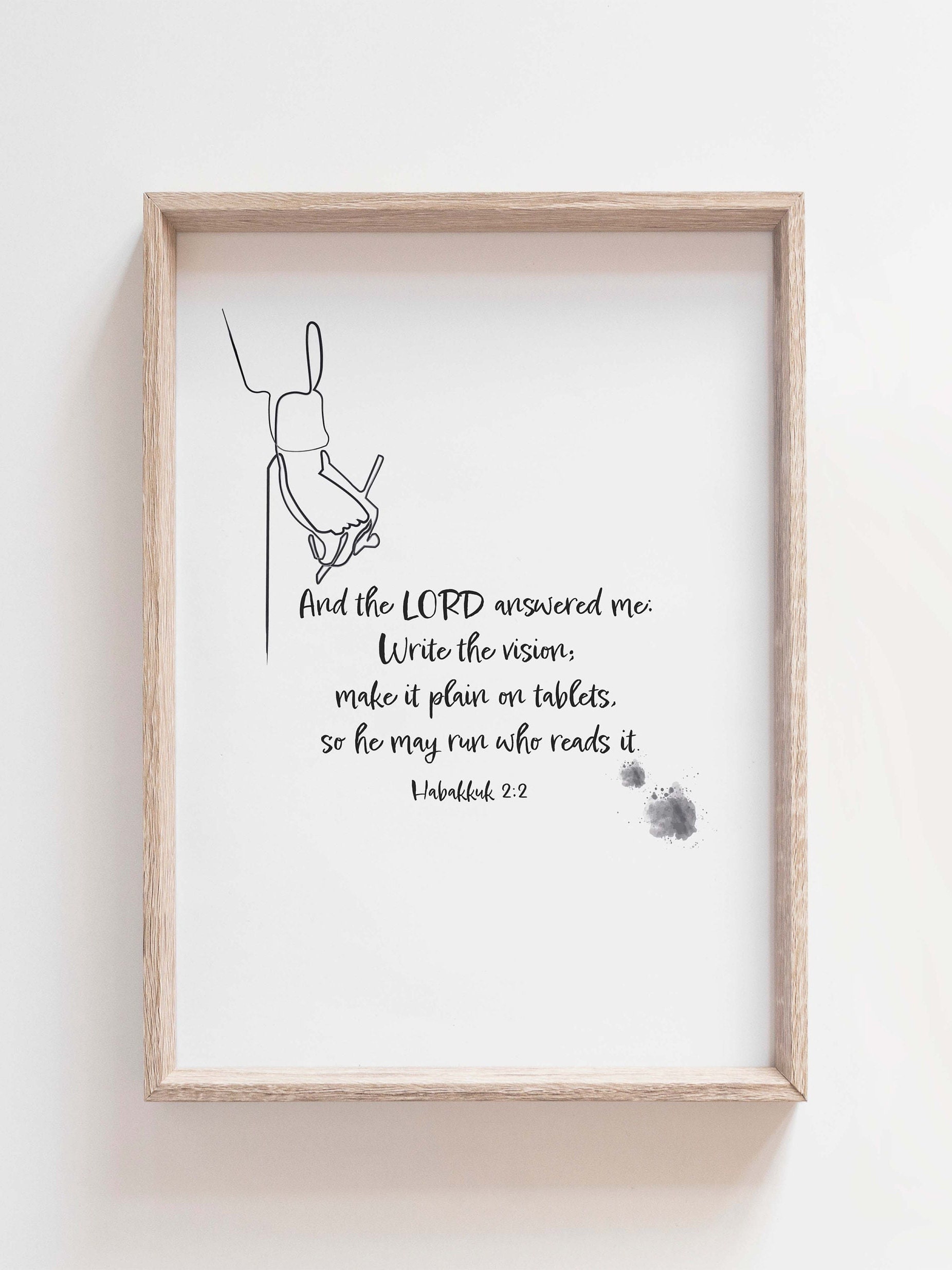 Habakkuk 2:2 | Write the Vision | Bible Verse | Illustration Printable ...