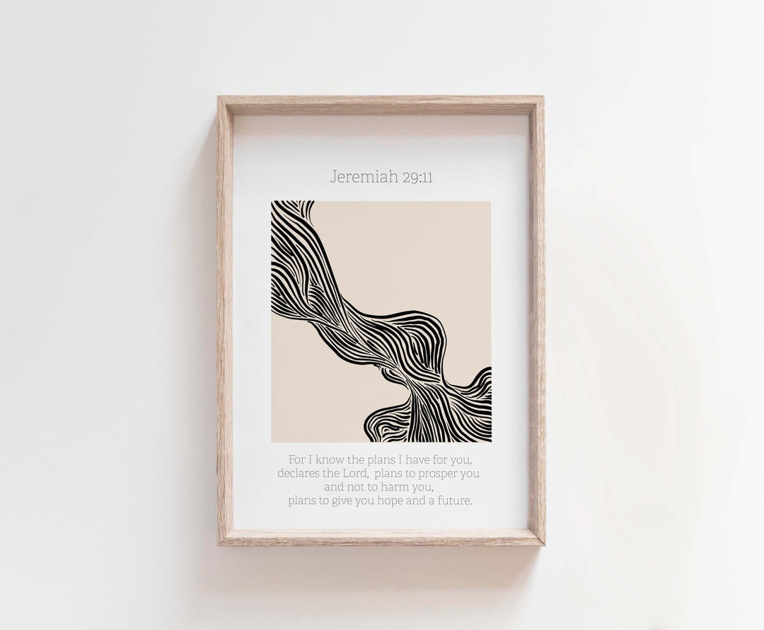 Jeremiah 29:11 | Abstract Art | Modern Scripture Decor | Bible Verse ...
