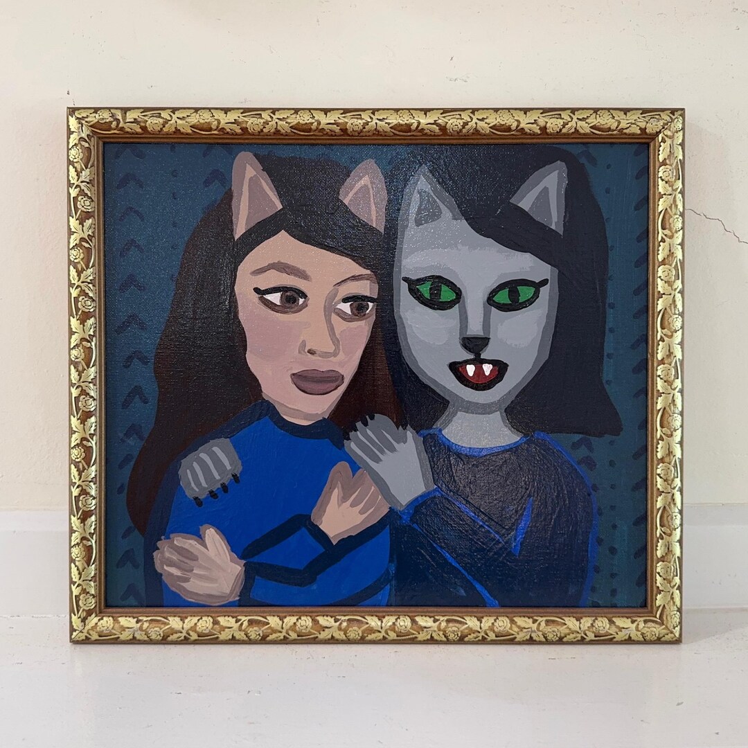 Outsider Art Portrait, Original Contemporary Expressionist Framed ...