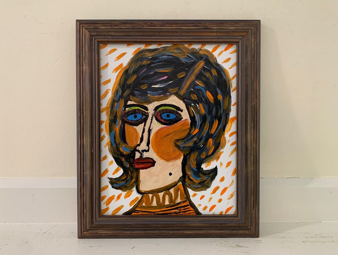 Outsider Art Painting; Expressionist Original Framed Contemporary ...
