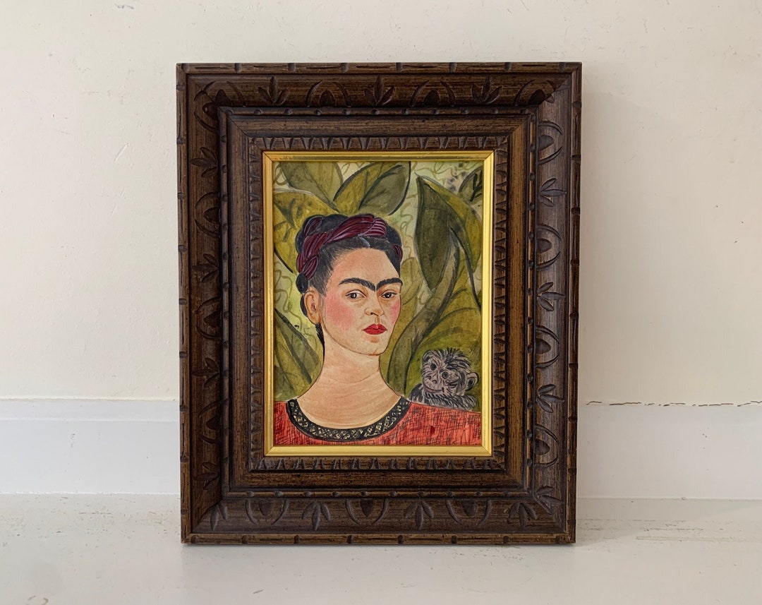 Miniature Female Portrait Small Ornately Framed Watercolor Painting ...