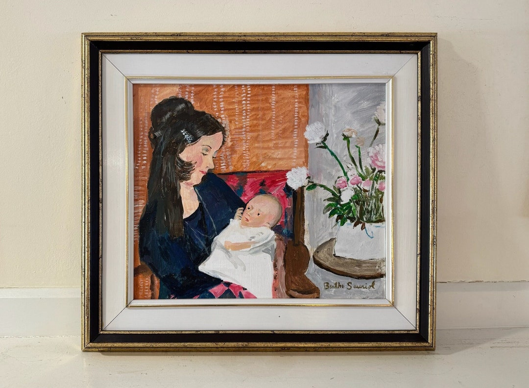 Outsider Art Portrait; Vintage Original Naive Expressionist Framed ...