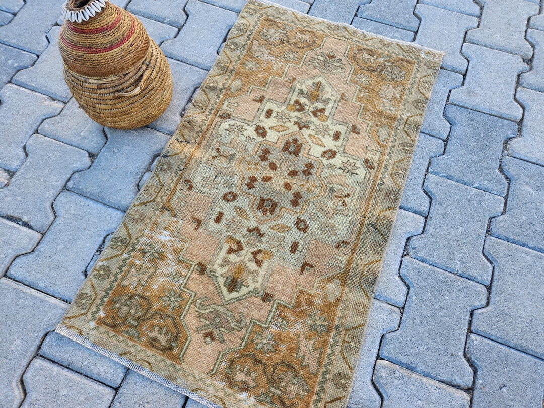 2x3 Small Brown Vintage Rug, Turkish Rug, 52x91 Area Rug Vintage Rug ...