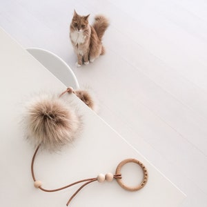 TOLLO Cat Toy, Cat Toy, Luxury Cat, Fur Toy, Handmade, Leather Toy ...