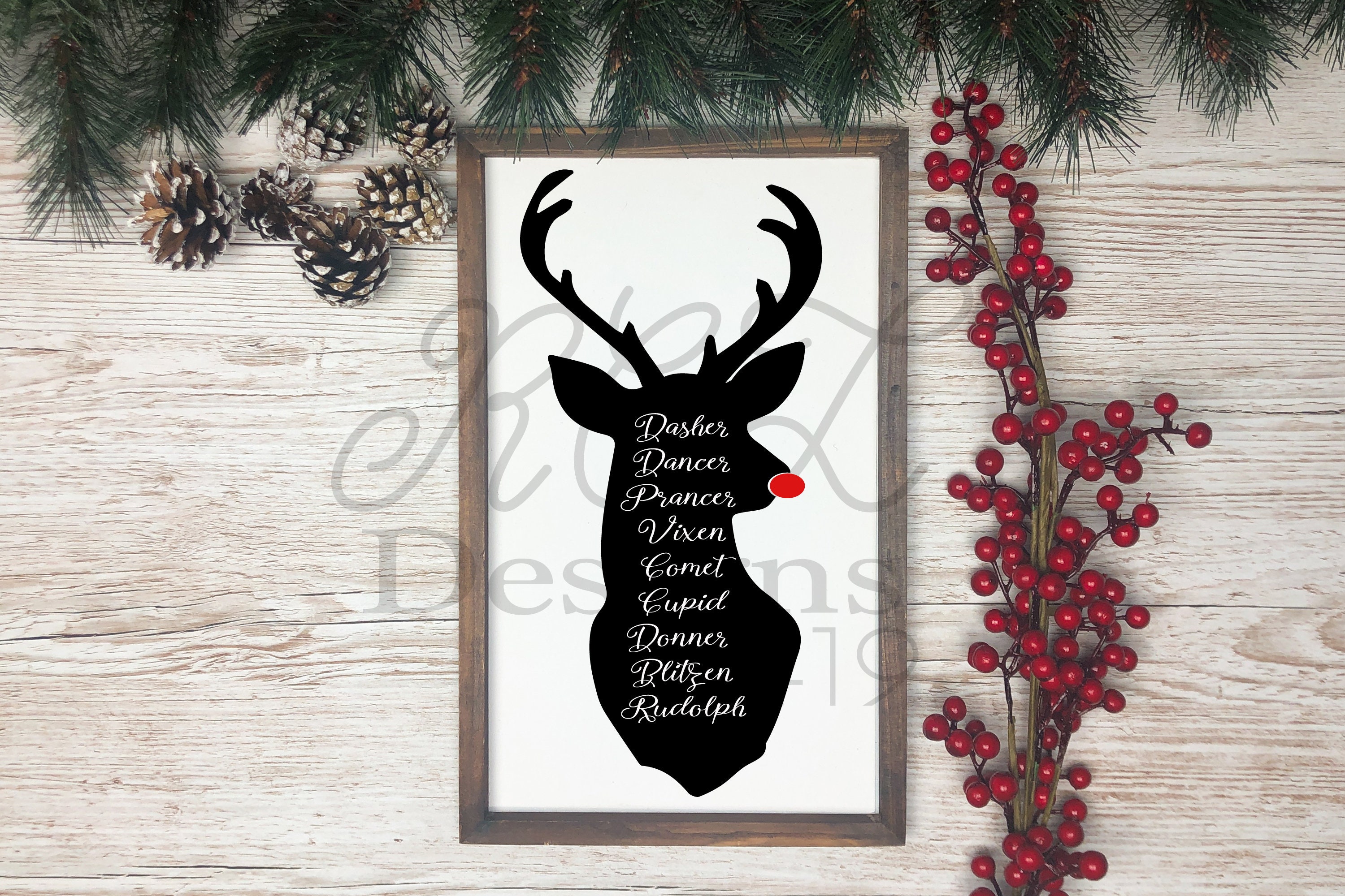 Rudolph Christmas Sign, Rudolph the Red Nose Reindeer, SVG, Cut File ...