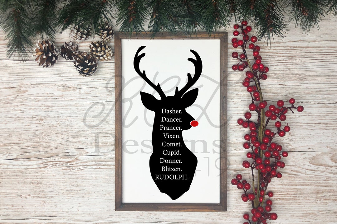 Rudolph Christmas Sign Rudolph the Red Nose Reindeer SVG - Etsy