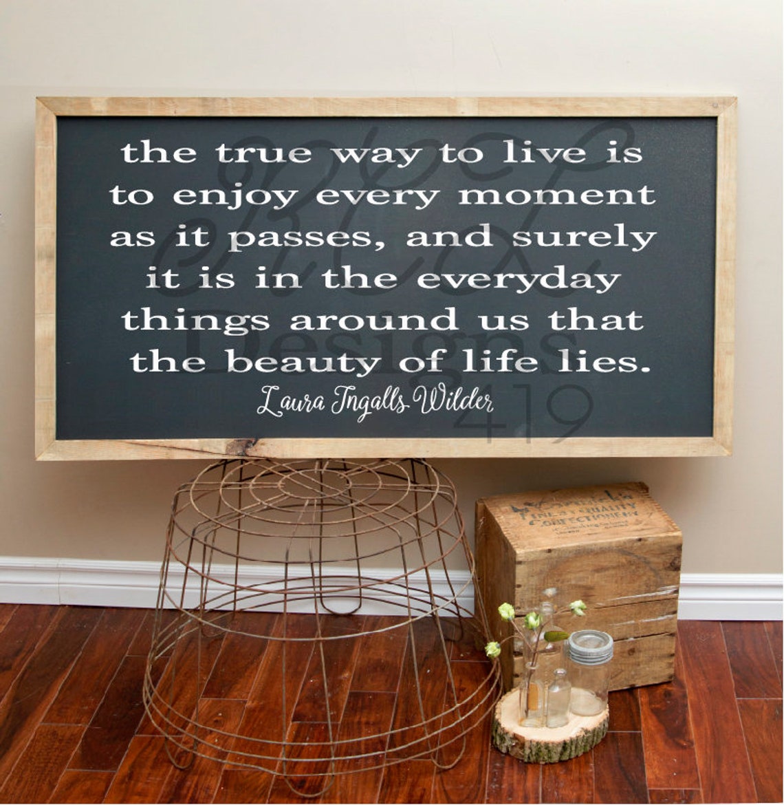 Laura Ingalls Wilder SVG Beauty of Life Cut File Design | Etsy