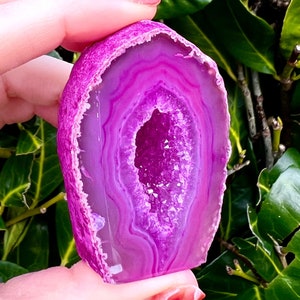 Pink Agate Geode, Geode, Pink Geode, Crystal, Brazilian Agate Geode ...