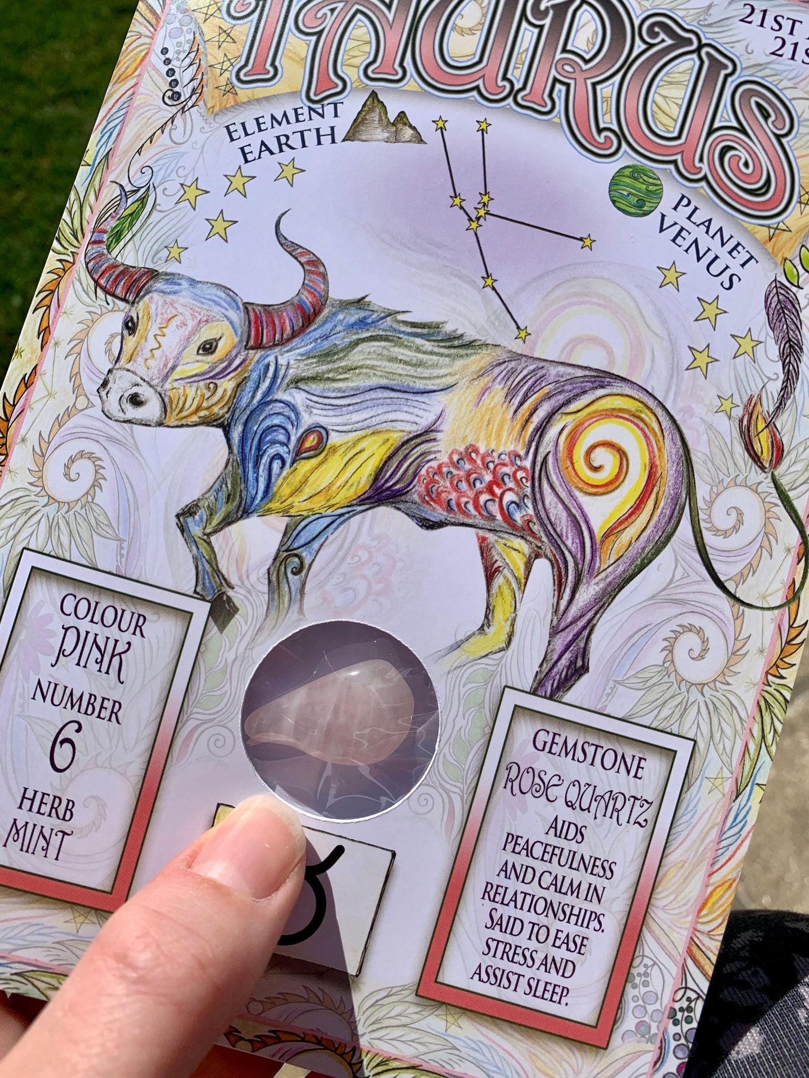 Taurus Zodiac Card Taurus Zodiac Zodiac Gemstone Zodiac - Etsy