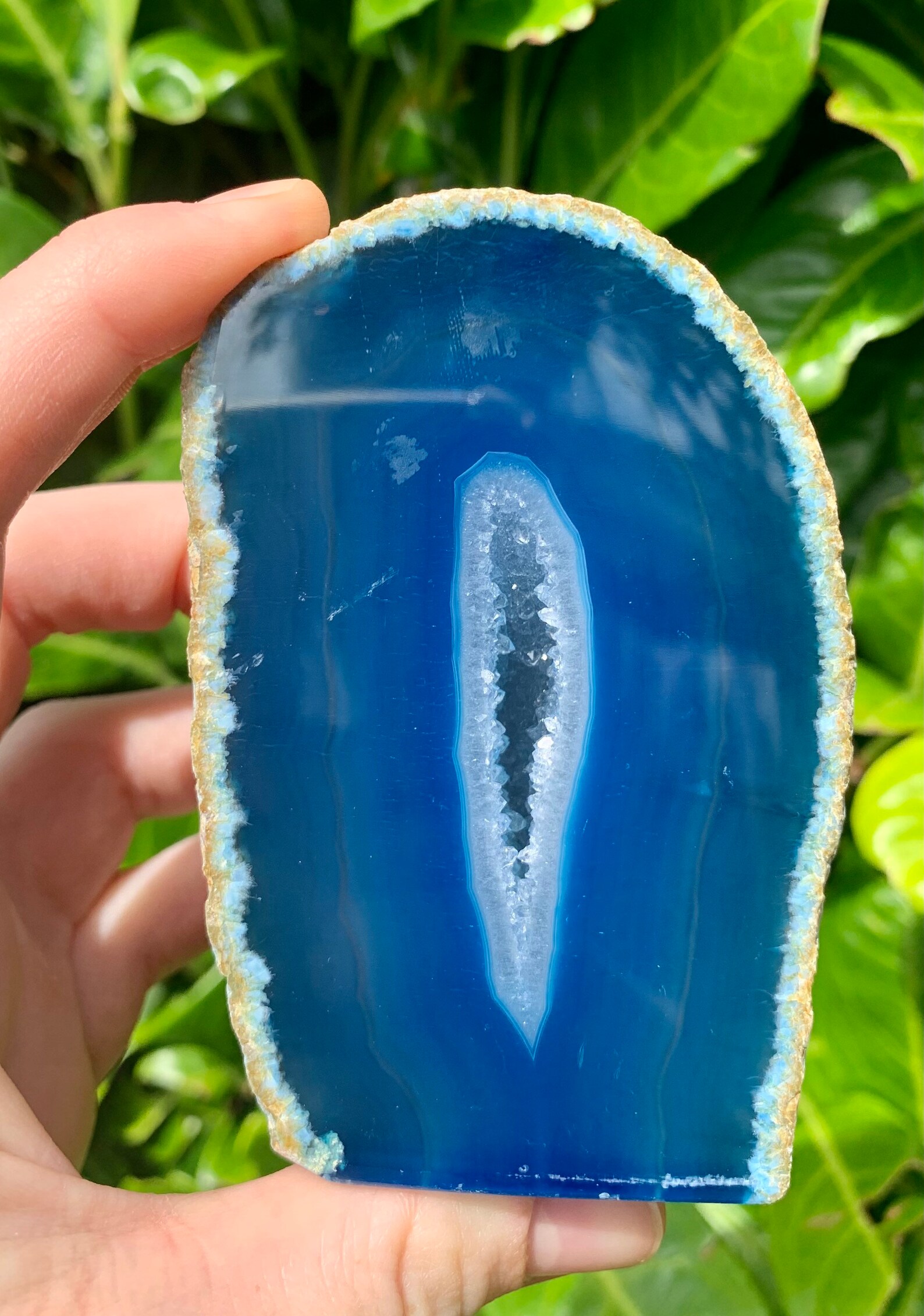 Blue Agate Geode Brazilian Agate Geode Geode Crystal Blue | Etsy