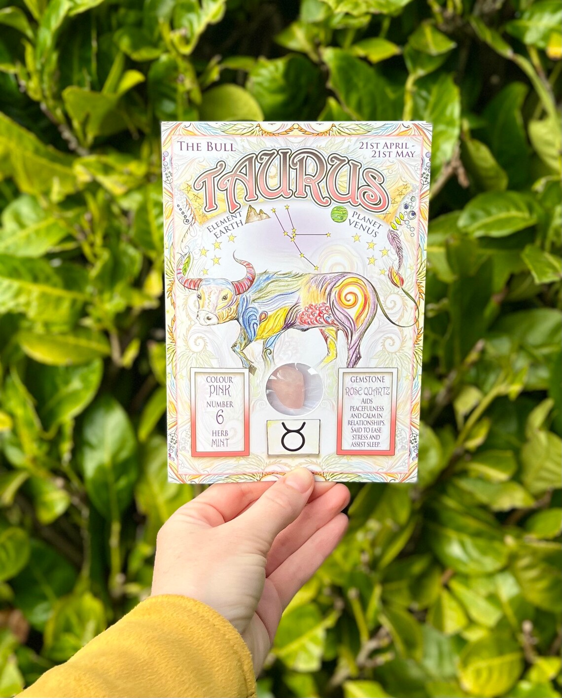 Taurus Zodiac Card Taurus Zodiac Zodiac Gemstone Zodiac - Etsy