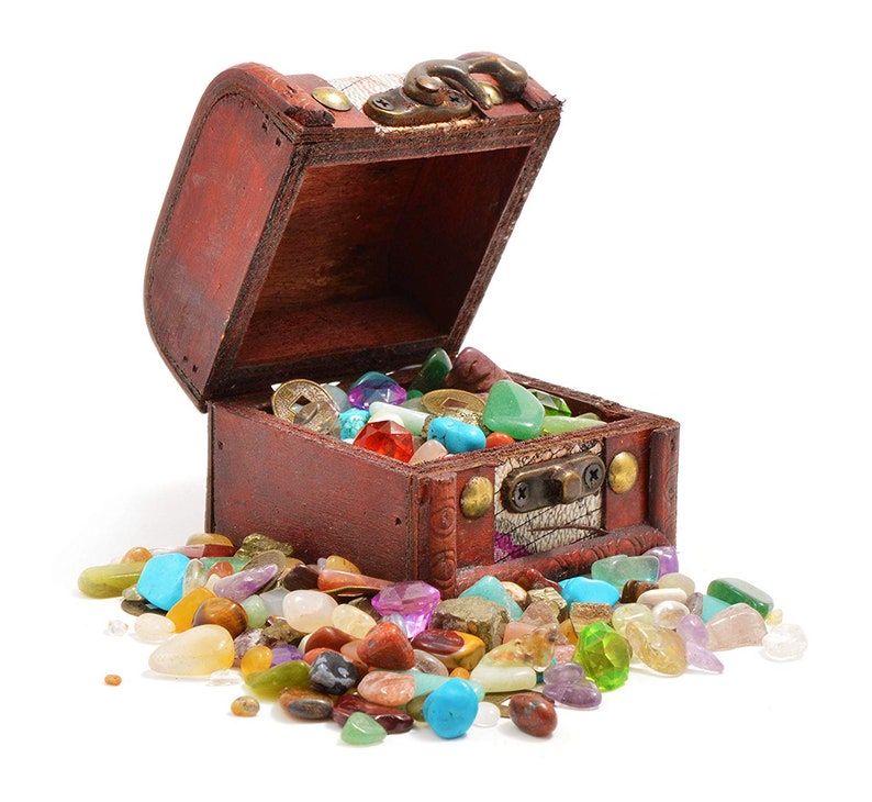 Real Gemstone Treasure Chest Treasure Chest Pirates Treasure - Etsy UK