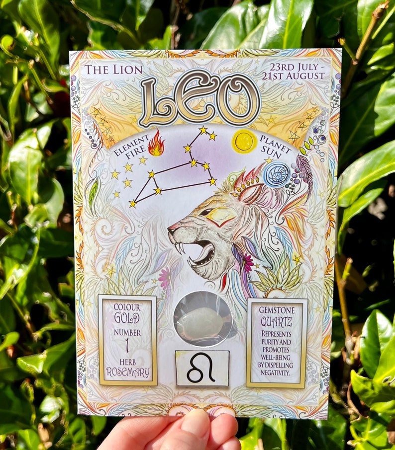 Leo Zodiac Card Leo Zodiac Leo Zodiac Birthstone Zodiac - Etsy