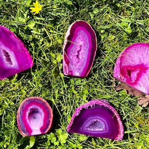 Pink Agate Geode, Geode, Pink Geode, Crystal, Brazilian Agate Geode ...