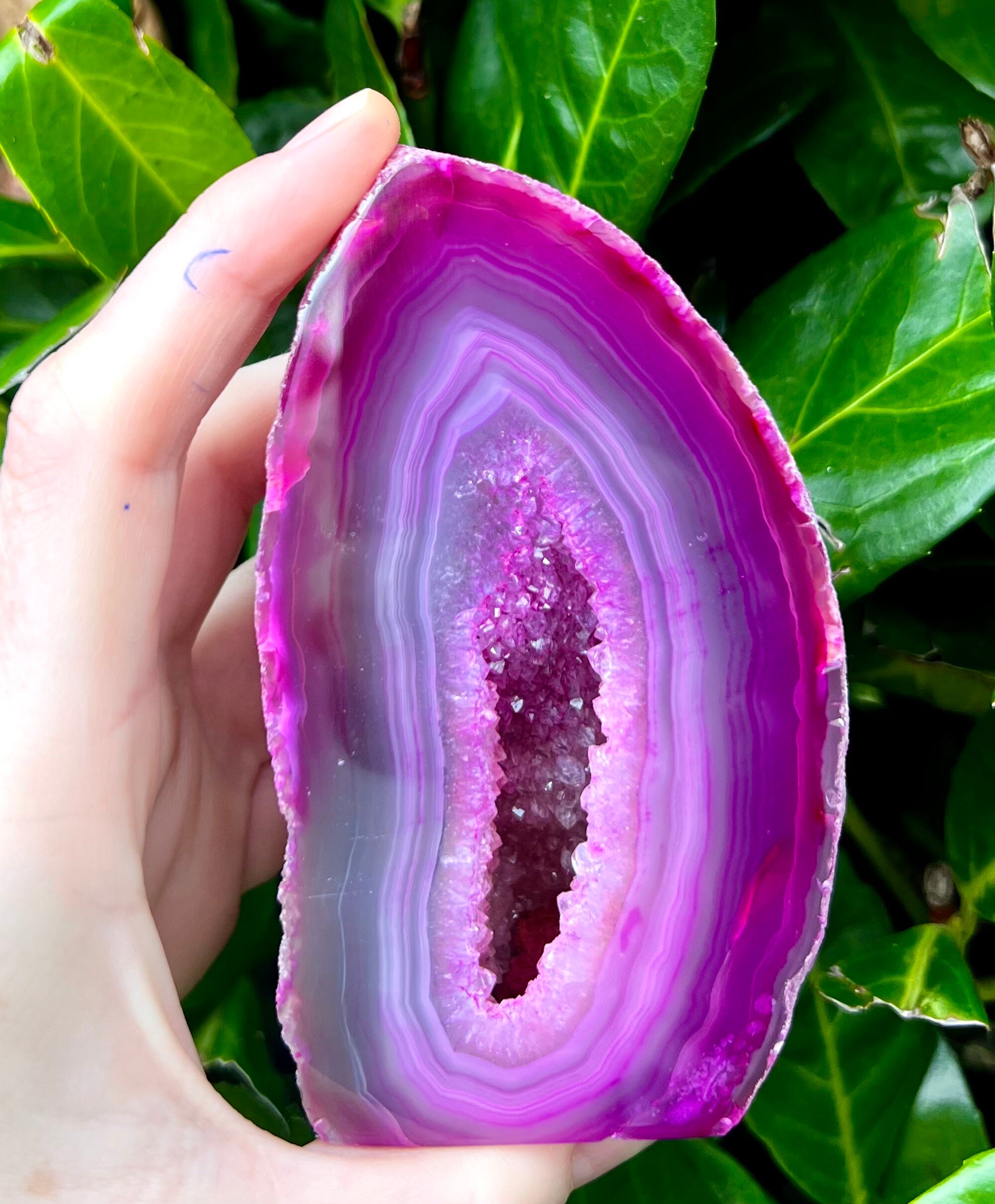 Pink Agate Geode Geode Pink Geode Crystal Brazilian Agate - Etsy UK