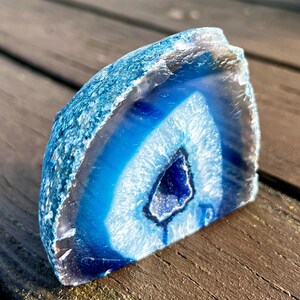 Blue Agate Geode Brazilian Agate Geode Geode Crystal Blue - Etsy UK