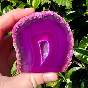 Pink Agate Geode, Geode, Pink Geode, Crystal, Brazilian Agate Geode ...