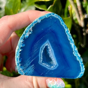 Blue Agate Geode, Brazilian Agate Geode, Geode, Crystal, Blue, Natural ...