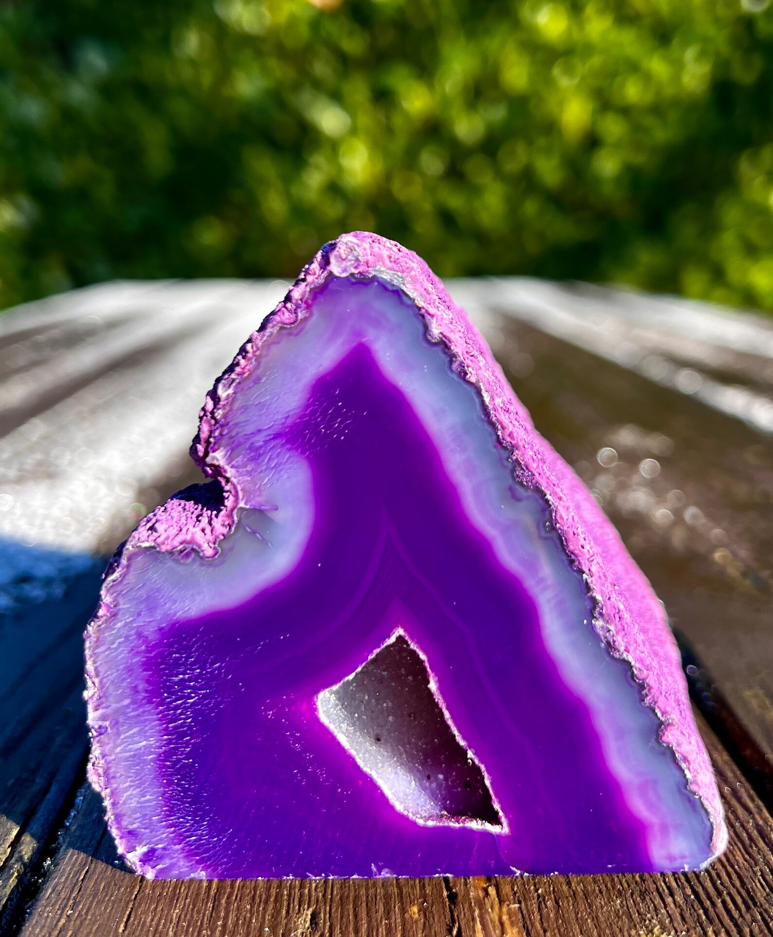 Purple Agate Geode Brazilian Agate Geode Purple Agate - Etsy