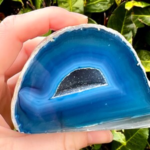 Blue Agate Geode Brazilian Agate Geode Geode Crystal Blue - Etsy