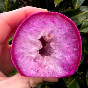 Pink Agate Geode, Geode, Pink Geode, Crystal, Brazilian Agate Geode ...