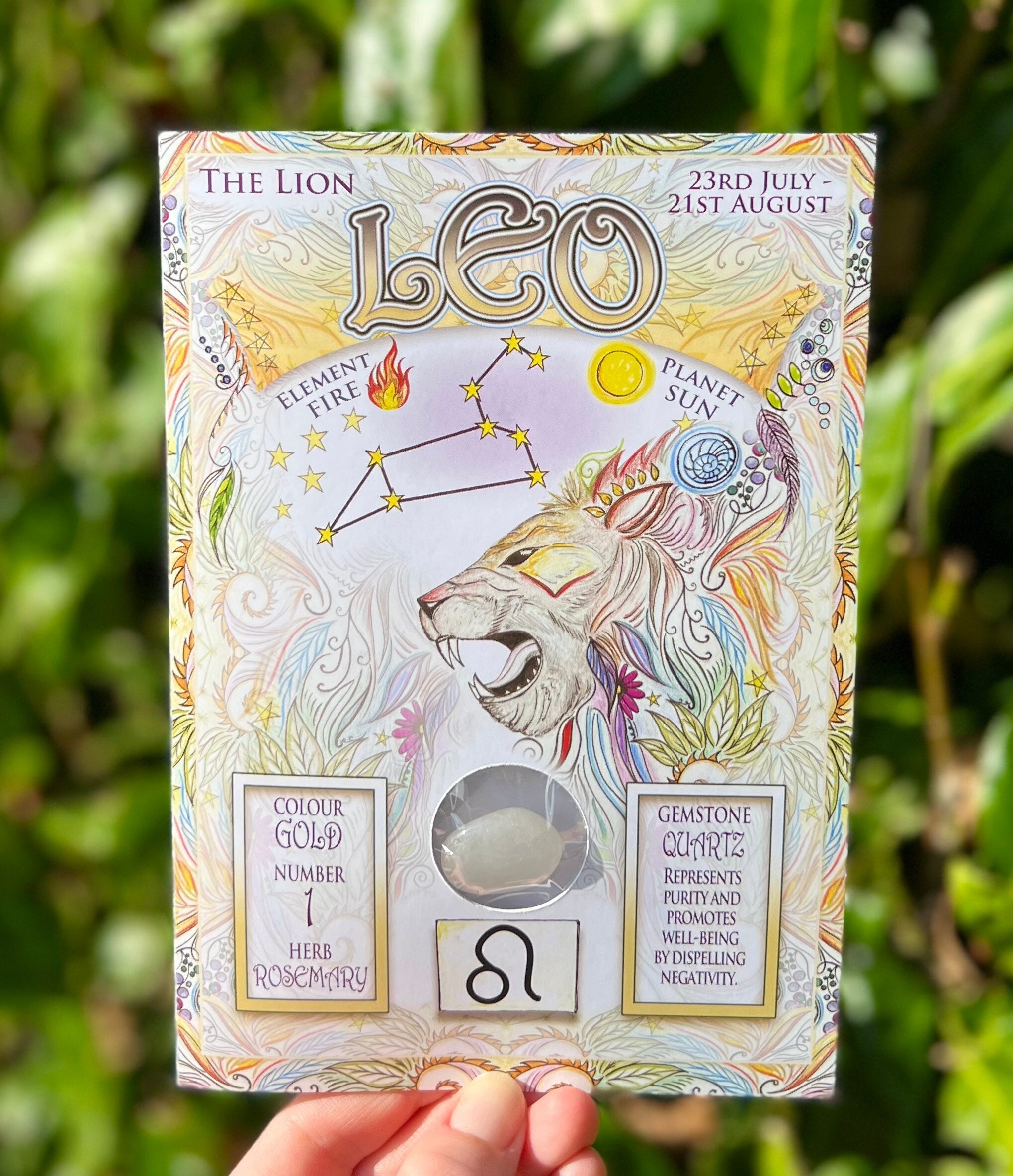 Leo Zodiac Card Leo Zodiac Leo Zodiac Birthstone Zodiac - Etsy UK
