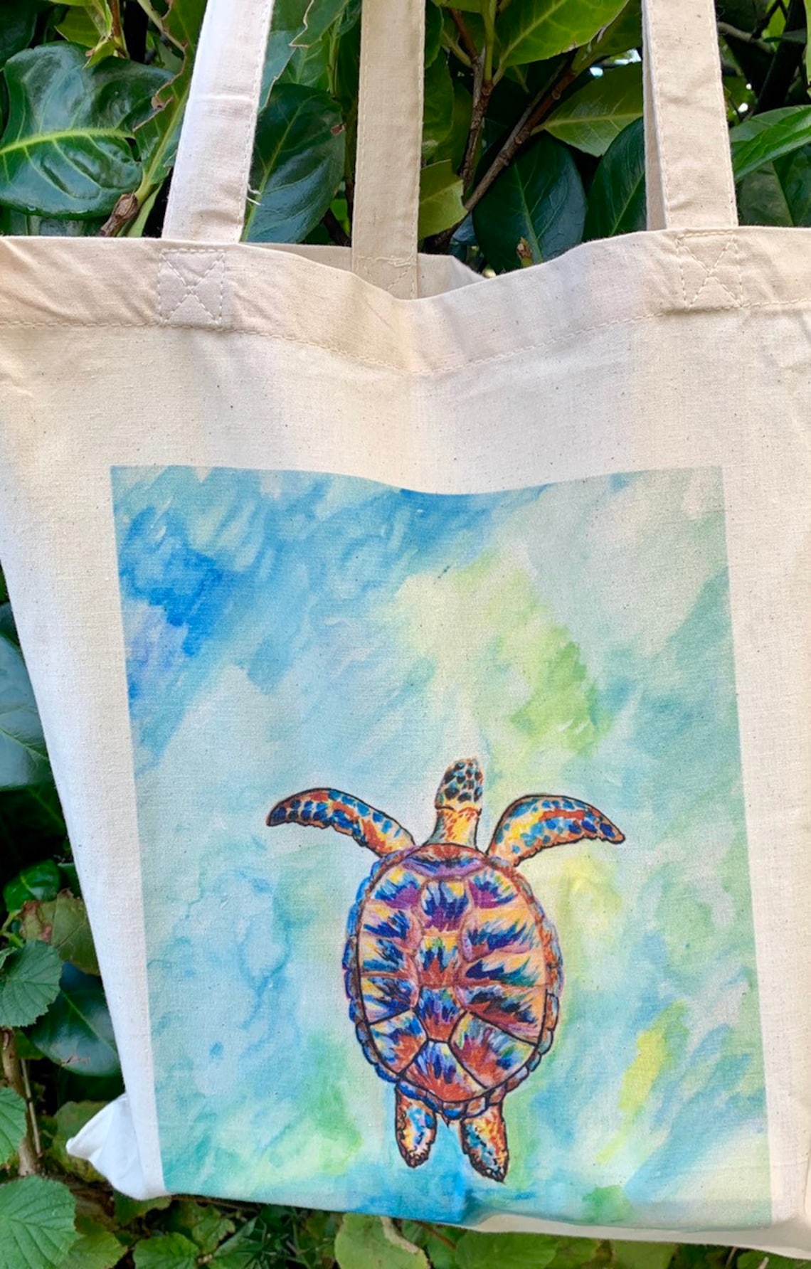 Tote Bag, Turtle Tote Bag, Art Tote Bag, Tote Bag, Environmental Bag ...