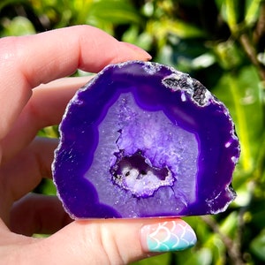Purple Agate Geode, Brazilian Agate Geode, Purple, Agate, Gift, Crystal ...
