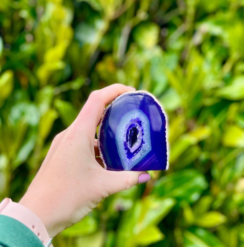 Purple Agate Geode Brazilian Agate Geode Purple Agate - Etsy UK