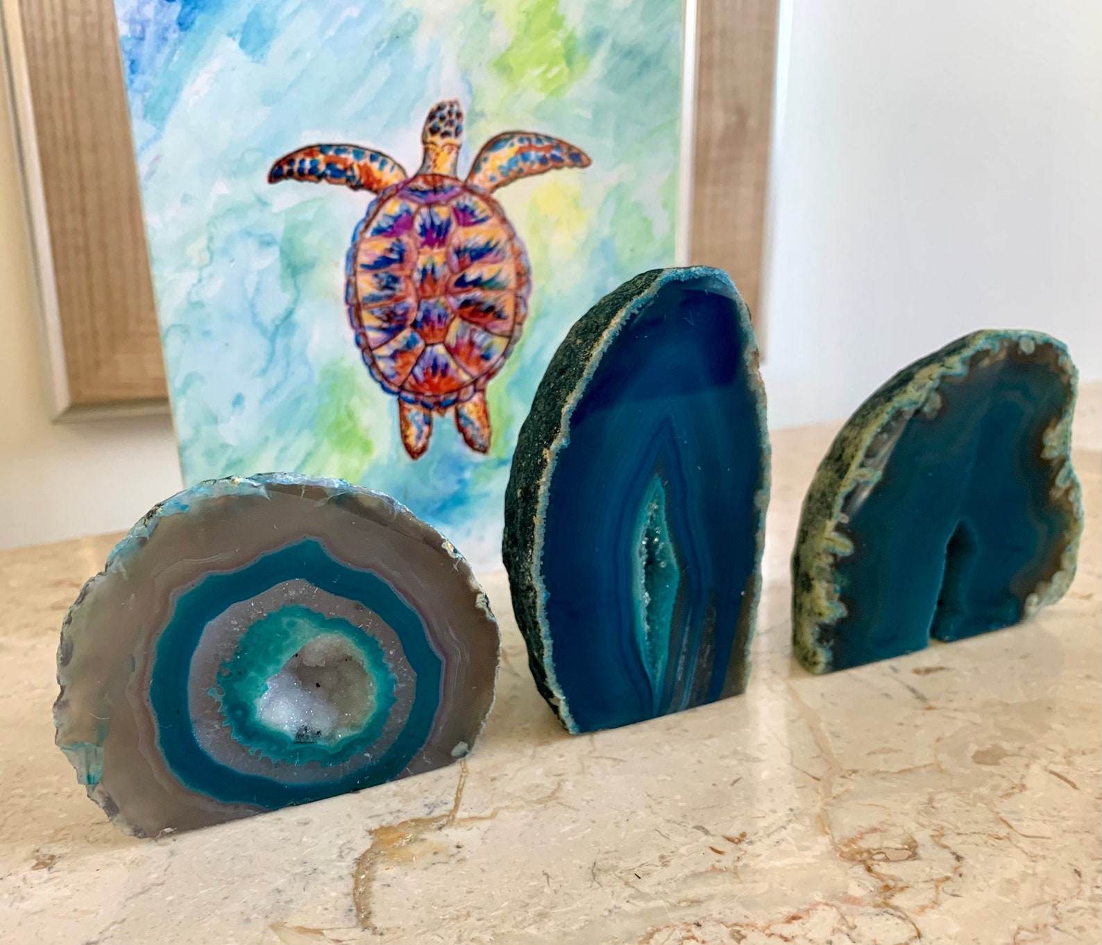 Green Agate Geode GeodeAgate Geode Unique Gift Crystal. | Etsy