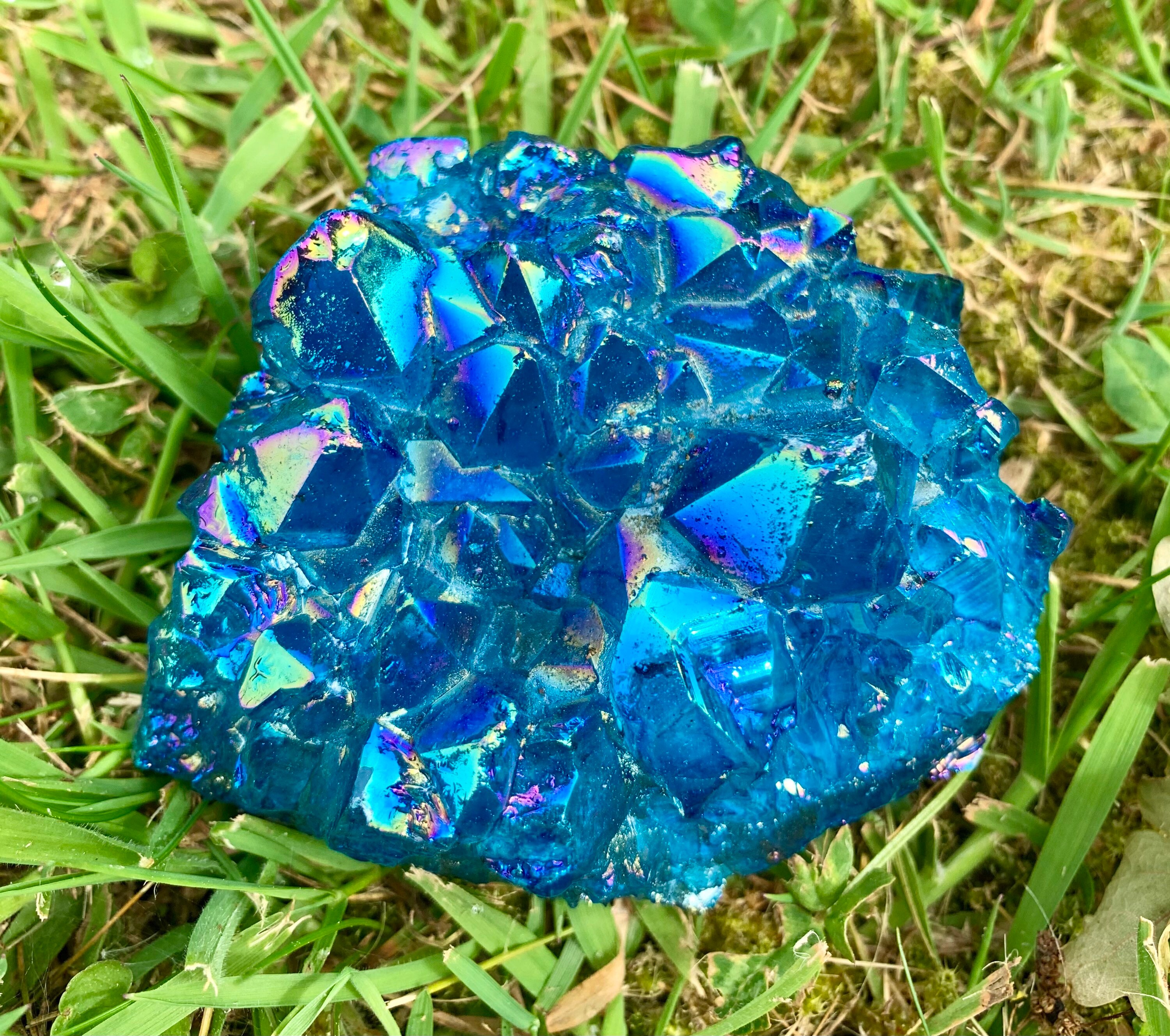 Blue Aura Plated Amethyst Amethyst Aura Aura Amethyst - Etsy UK