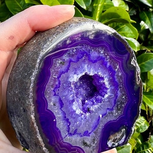Purple Agate Geode, Brazilian Agate Geode, Purple, Agate, Gift, Crystal ...
