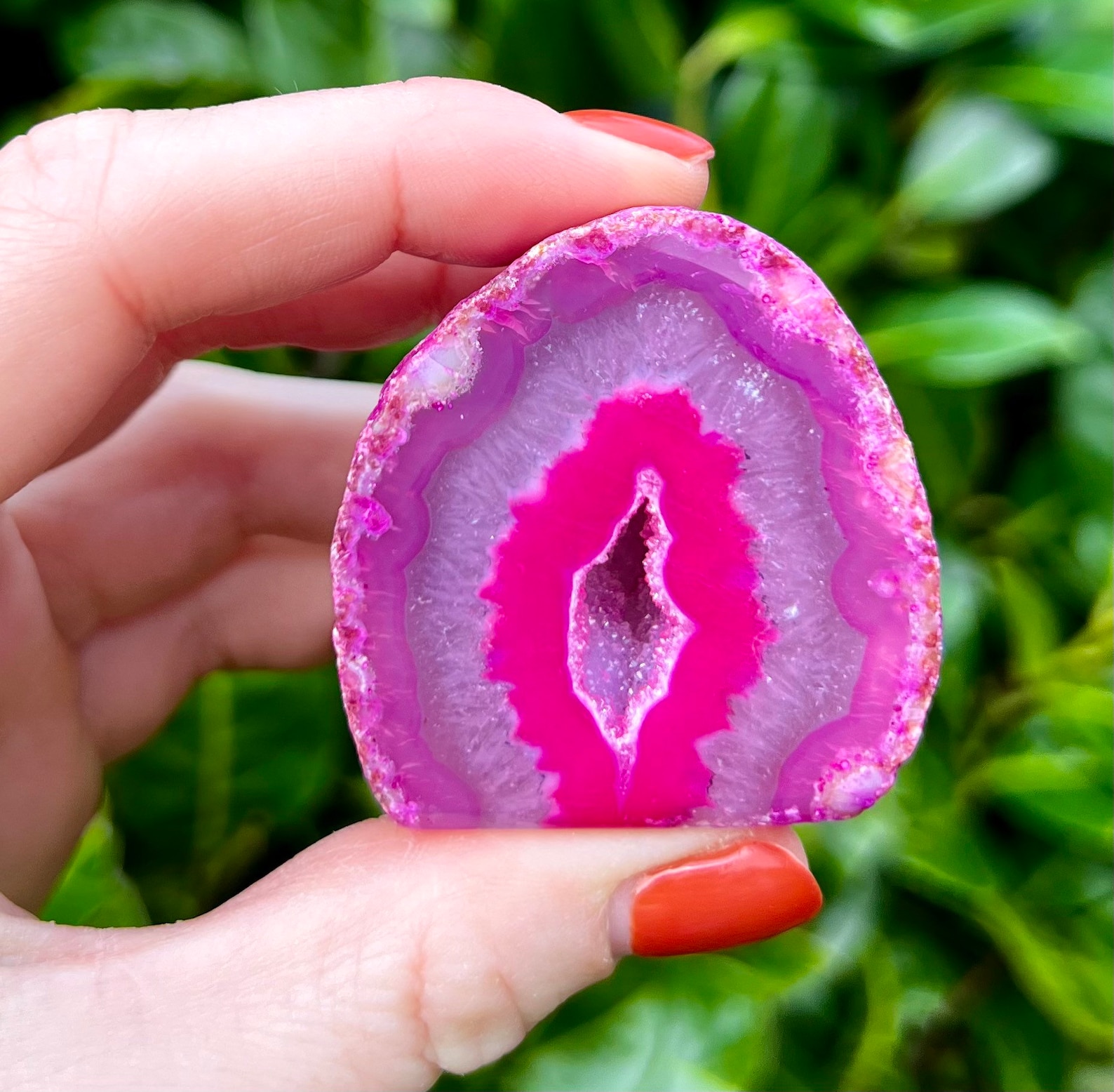 Pink Agate Geode Geode Pink Geode Crystal Brazilian Agate - Etsy