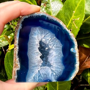 Blue Agate Geode Brazilian Agate Geode Geode Crystal Blue - Etsy UK