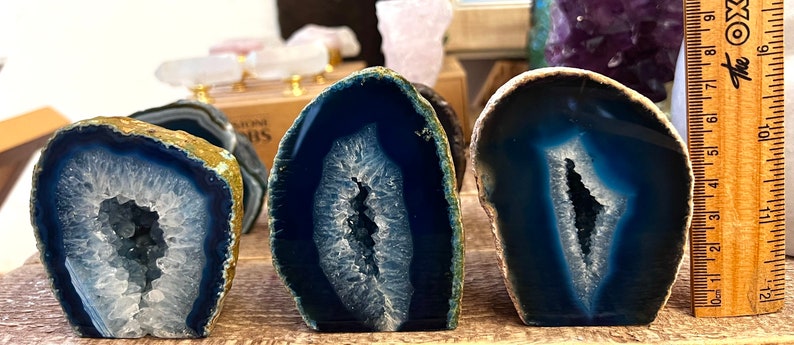 Blue Agate Geode Brazilian Agate Geode Geode Crystal Blue - Etsy